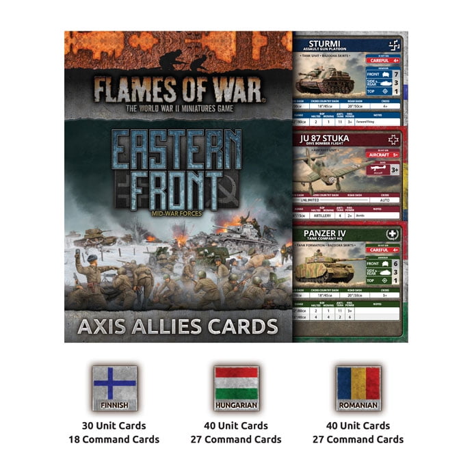Flames of War Mid War Eastern Front Axis Allies Unit & Command Cards ...