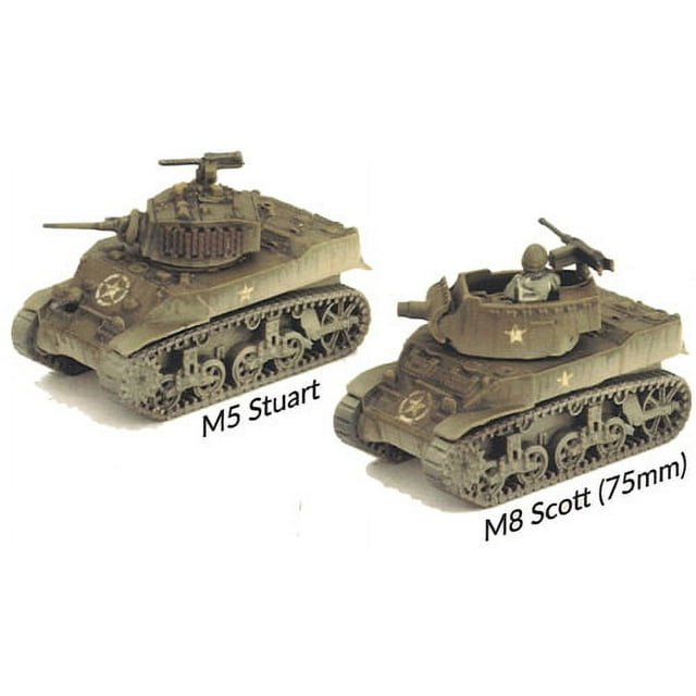 Flames of War: WW2 - M5 Stuart Light Tank Platoon - Walmart.com