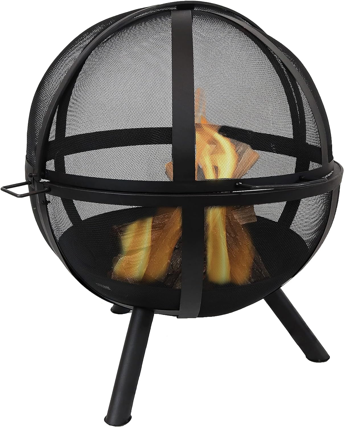 Flaming 30-Inch Wood-Burning Steel with Protective 200D PVC Cover and ...