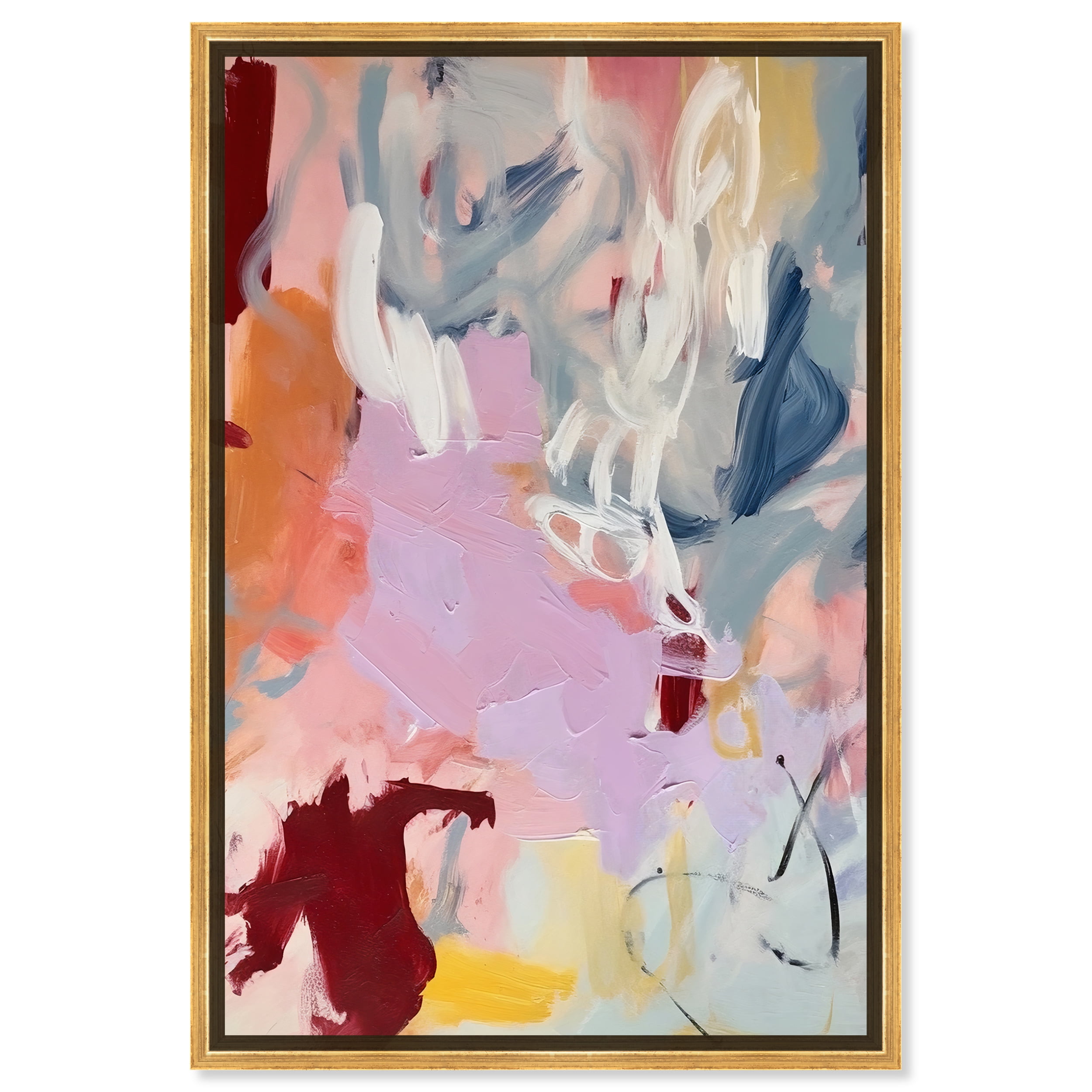 Flaming Abstract Retro Modern Abstract Canvas Wall Art by Art Remedy ...