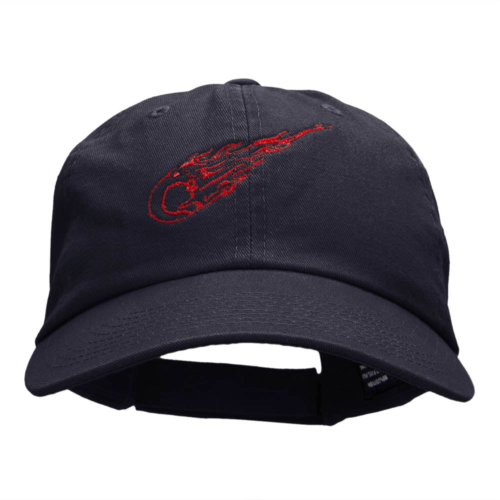 Flaming Baseball Outline Embroidered Unstructured Cotton Twill Cap ...