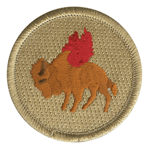 Flaming Buffalo Scout Patrol Patch (Sew-on) - ClassB - Walmart.com