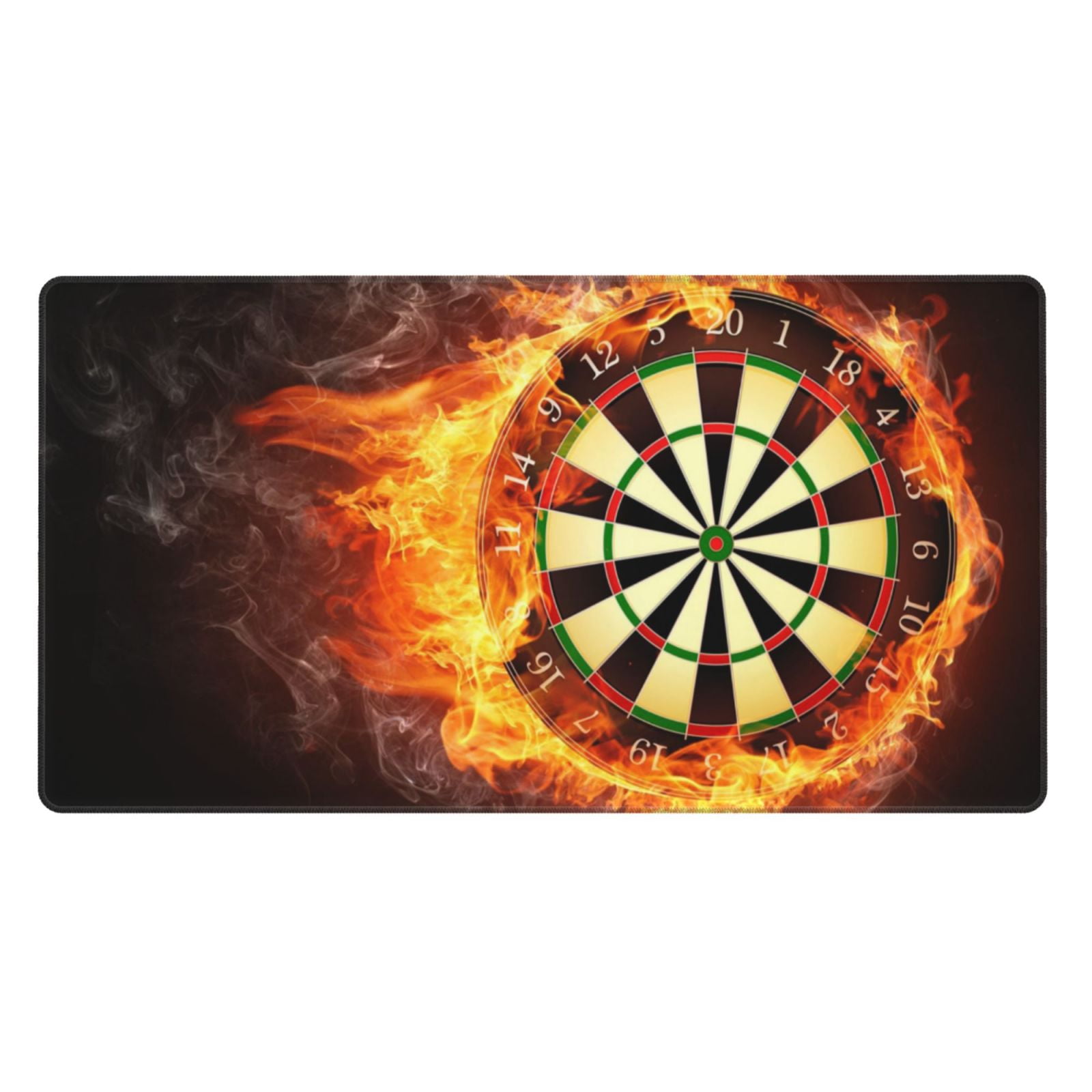Flaming Dartboard Fire Dart Board 3D Mousepad Large Mouse Pad Desk Pad ...