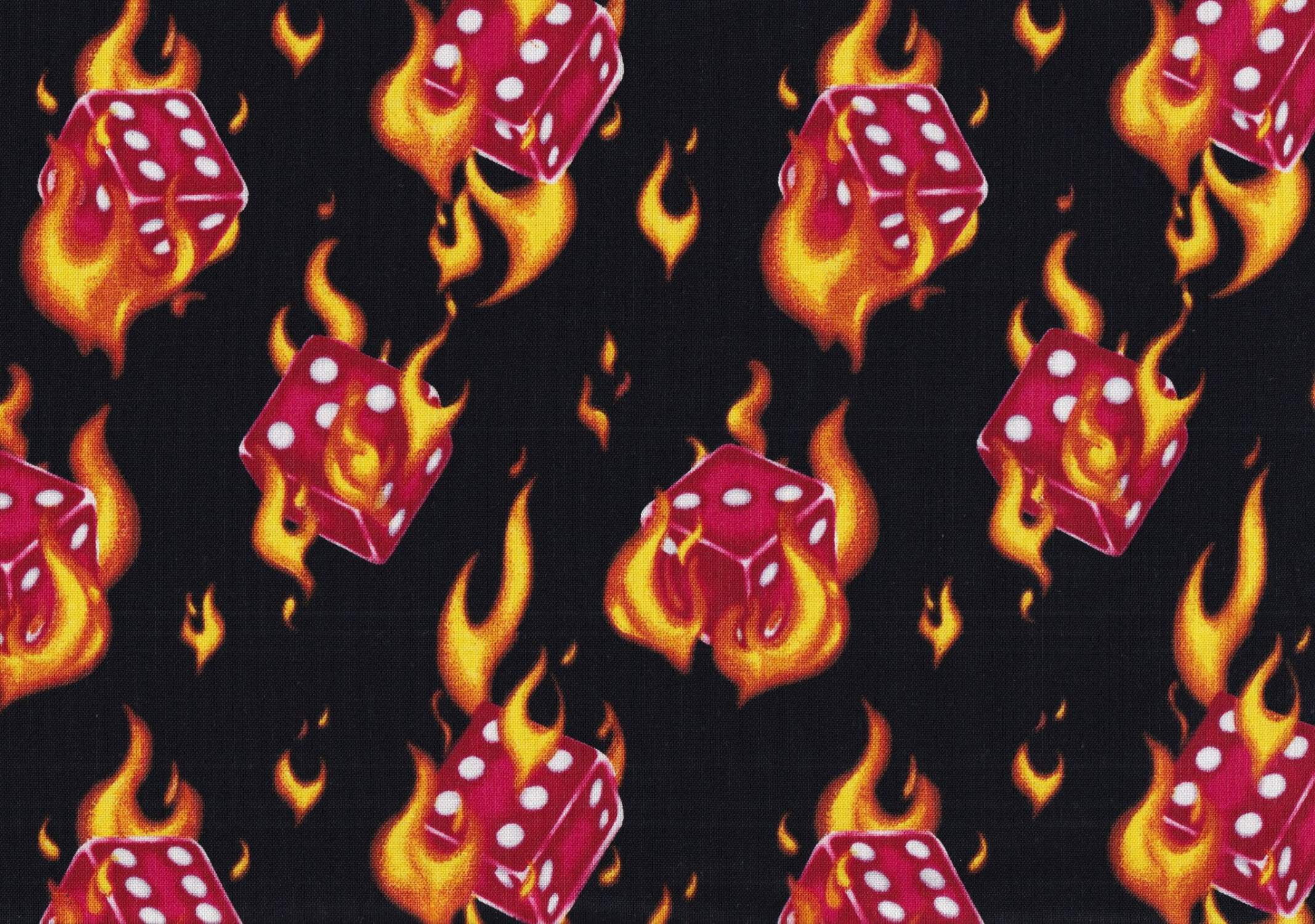 Flaming Dice Cotton Fabric - Walmart.com