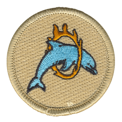 Flaming Dolphin Patrol Patch (Sew-on) - ClassB - Walmart.com