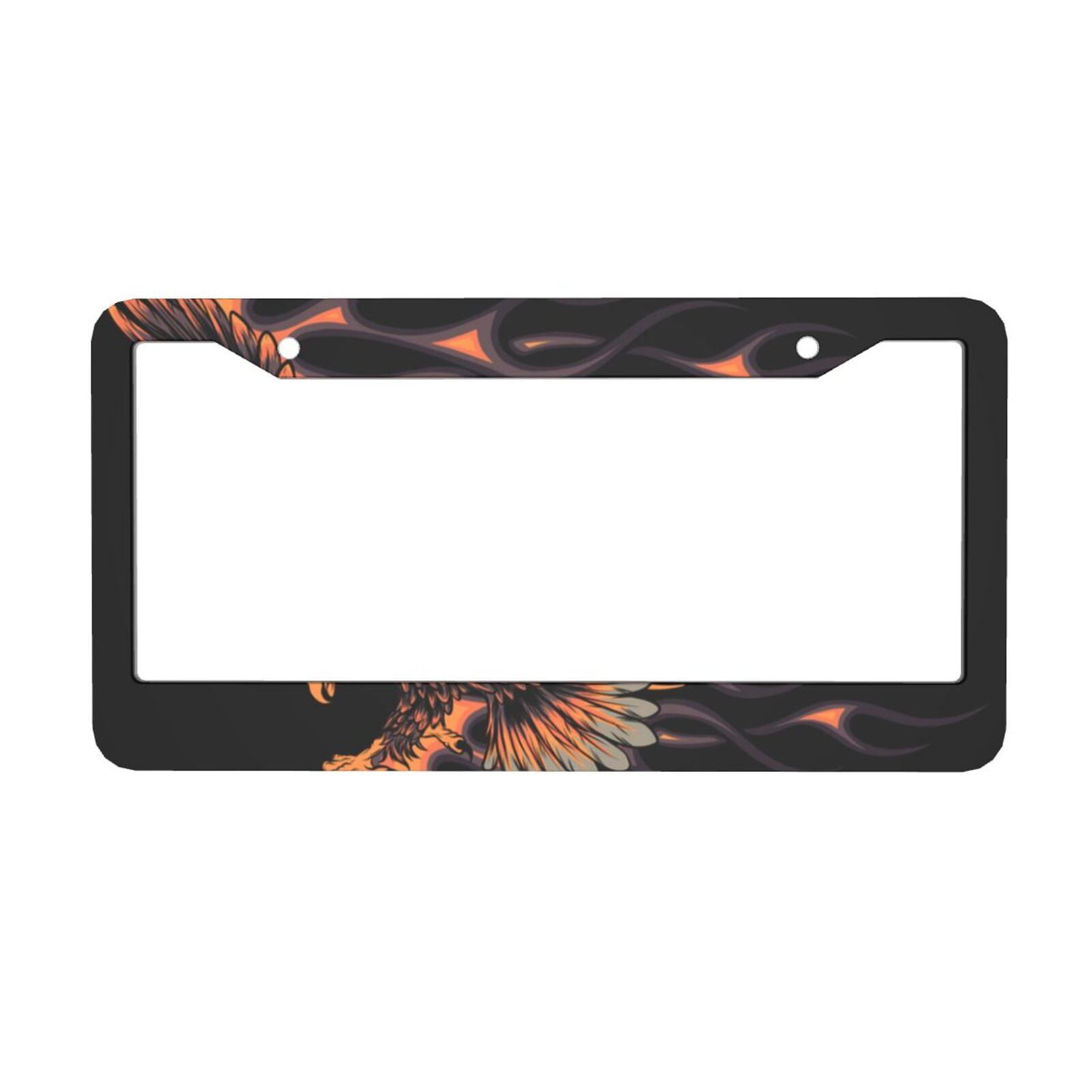 Flaming Eagle Fire Aluminum Car License Plate Frames Covers 2 PCS ...