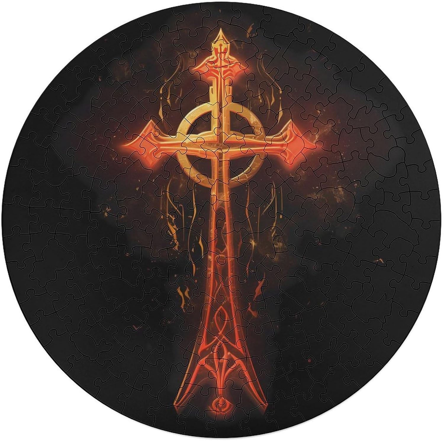 Flaming Egyptian Ankh Animal Shaped Jigsaw Puzzles Cute Wooden Puzzle ...