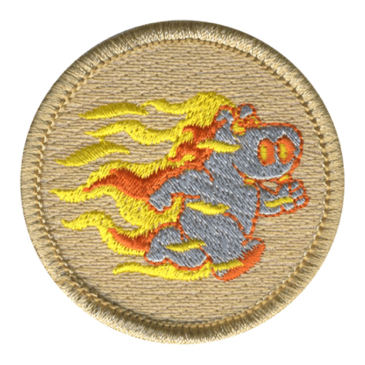 Flaming Fast Hippo Patrol Patch (Sew-on) - ClassB - Walmart.com