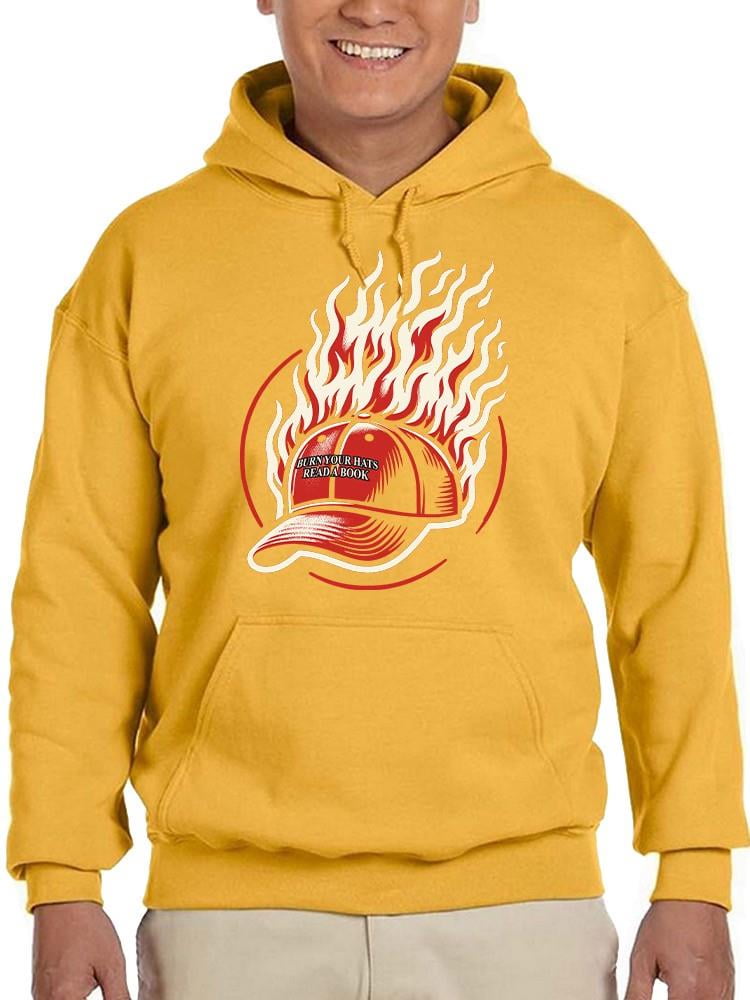 Flaming Hat Design Hoodie Men's - Walmart.com