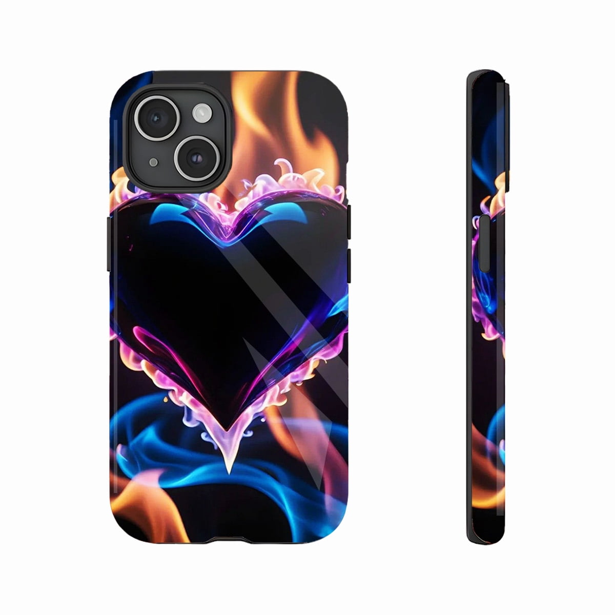 Flaming Heart Gothic Neon iPhone Case for Youth Edgy Fashion Lovers ...
