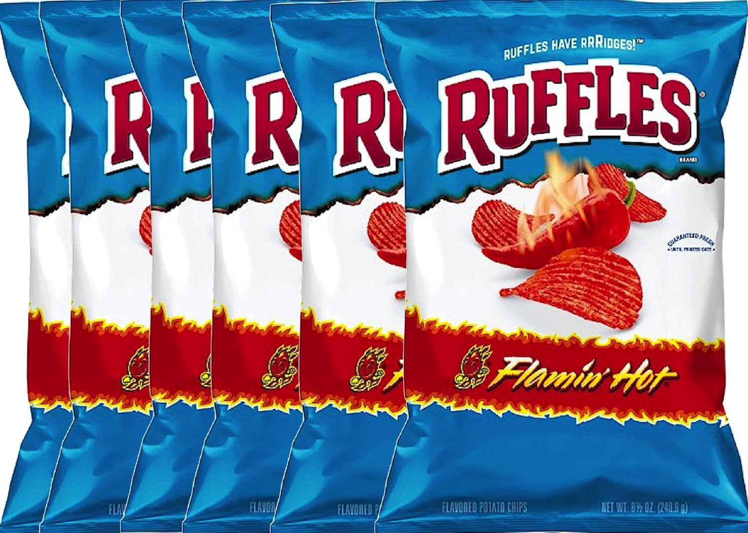 Flaming Hot Potato Chips - 8.5oz Party Bag (6) - Walmart.com