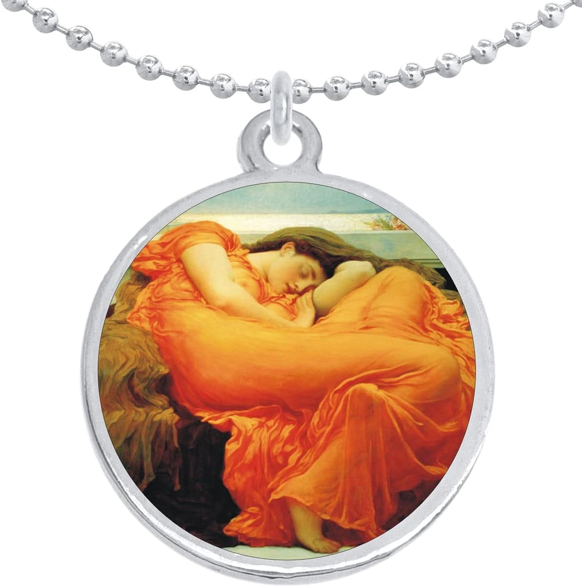 Flaming June Round Pendant Necklace[x957] - Walmart.com