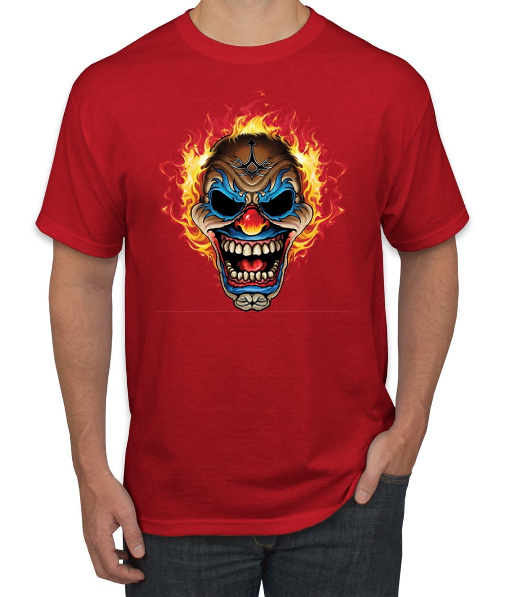 Flaming Laughing Fierce Clown | Mens Cars and Trucks Graphic T-Shirt ...