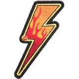 Flaming Lightning Bolt Right Patch, Lightning Patches - Walmart.com