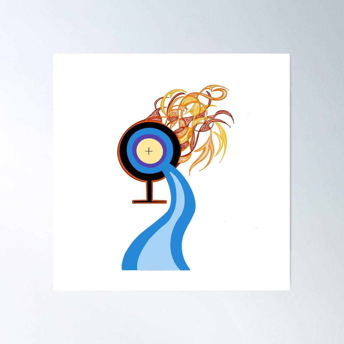 Flaming Monstrance Of Catholic Eucharist Poster Wall Art, Modern Wall ...