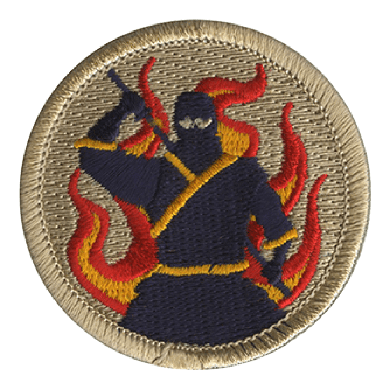 Flaming Ninja Scout Patrol Patch (Sew-on) - ClassB - Walmart.com