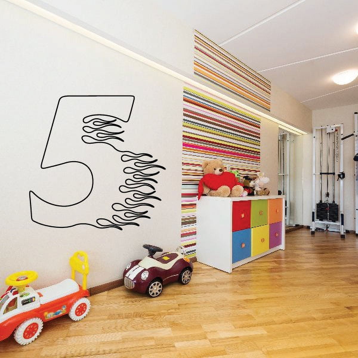Flaming Number 1 Wall Decal - Vinyl Decal - Car Decal - MC262 - 36 ...