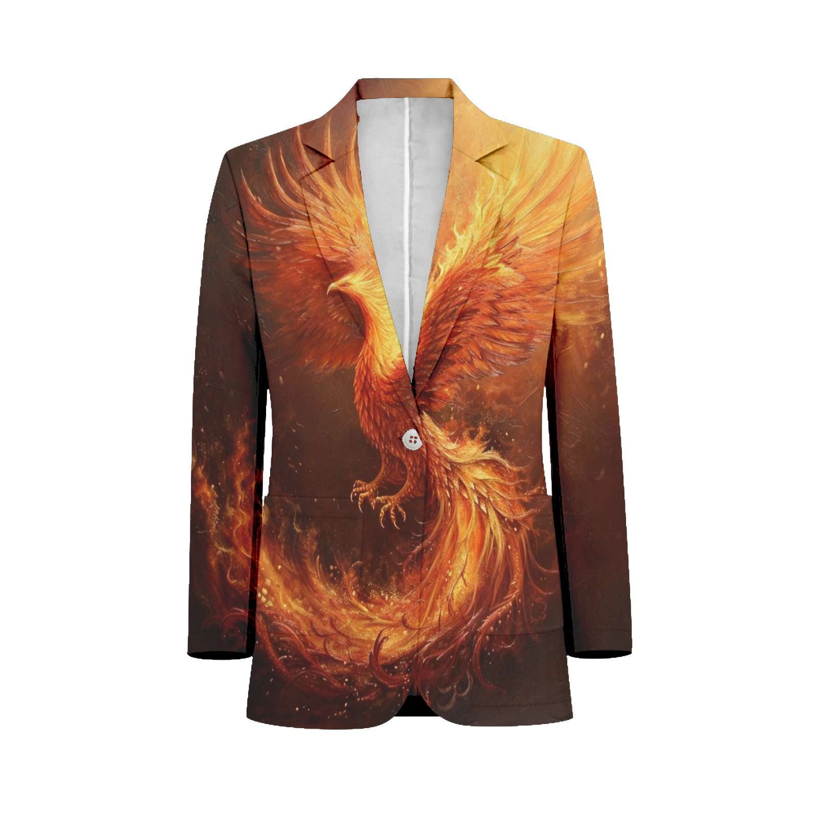 Flaming Phoenix Rise Customized Men's Suits full man Shawl Collar ...