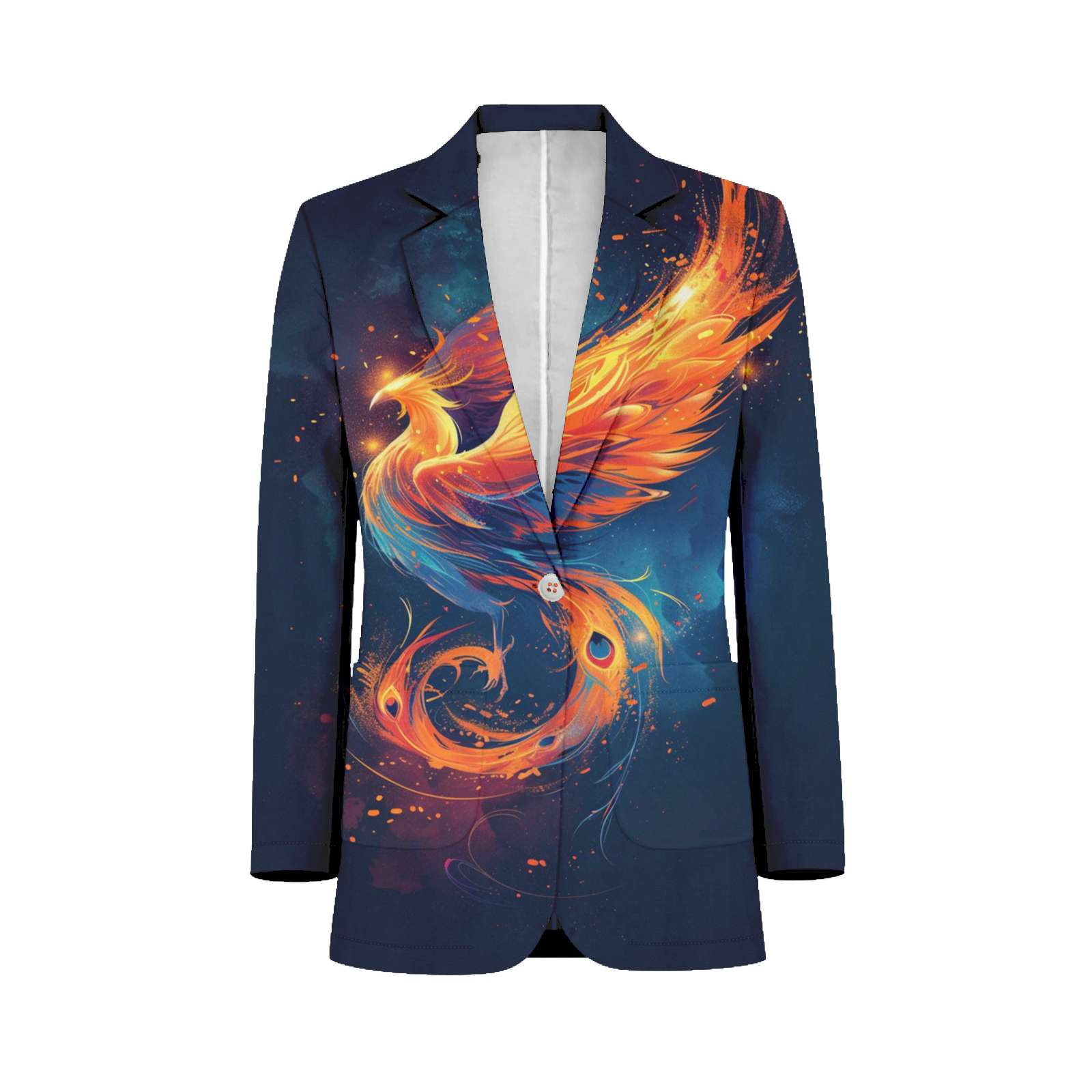 Flaming Phoenix Rise Customized Men's Suits full man Shawl Collar ...