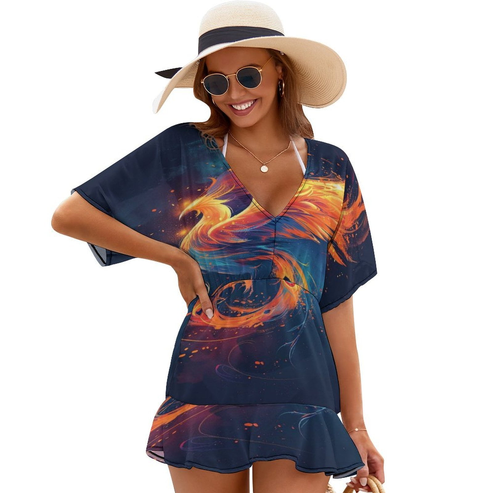 Flaming Phoenix Rise Women's Luxury Party Dress Evening Dresses Ladies ...