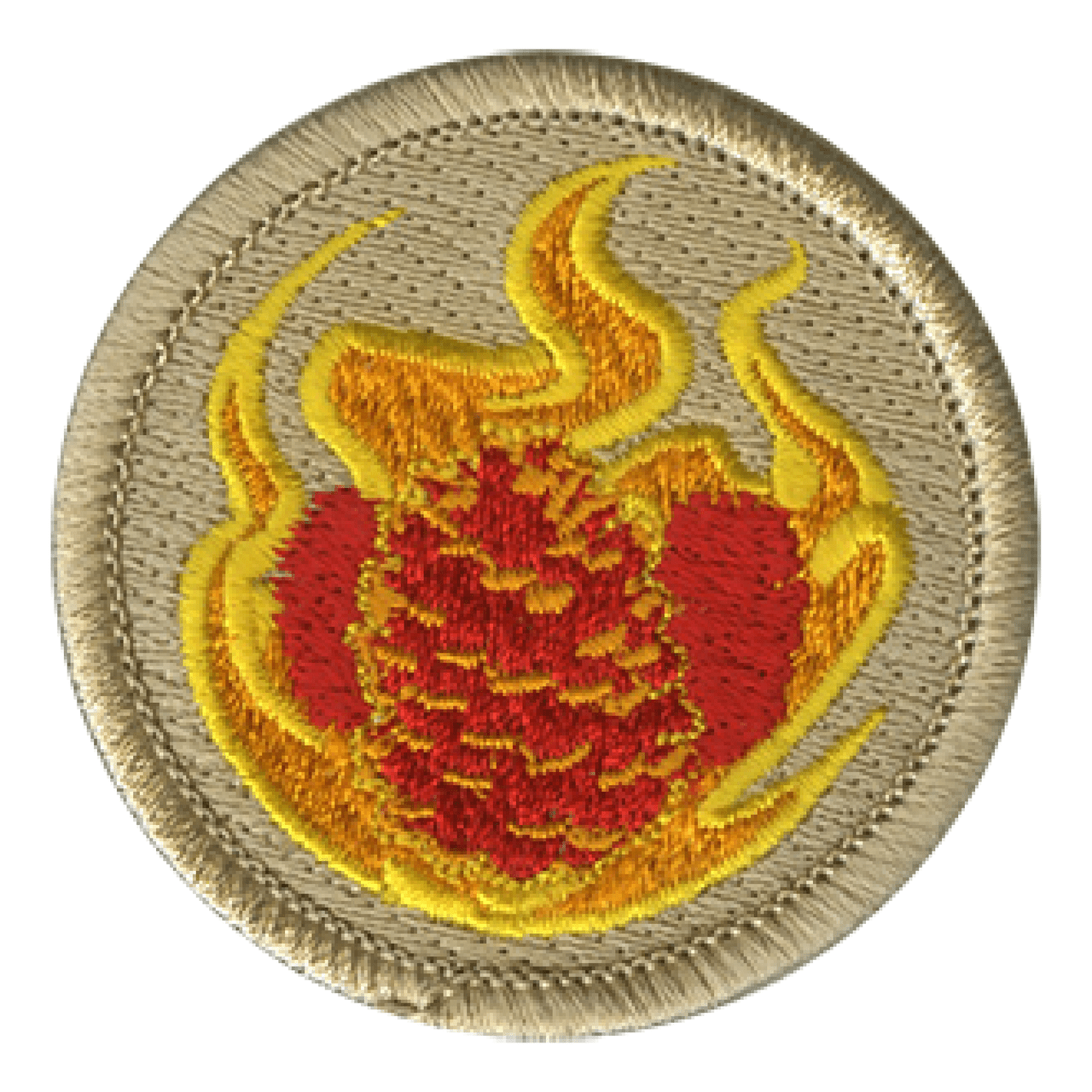 Flaming Pine Cone Scout Patrol Patch (Sew-on) - ClassB - Walmart.com