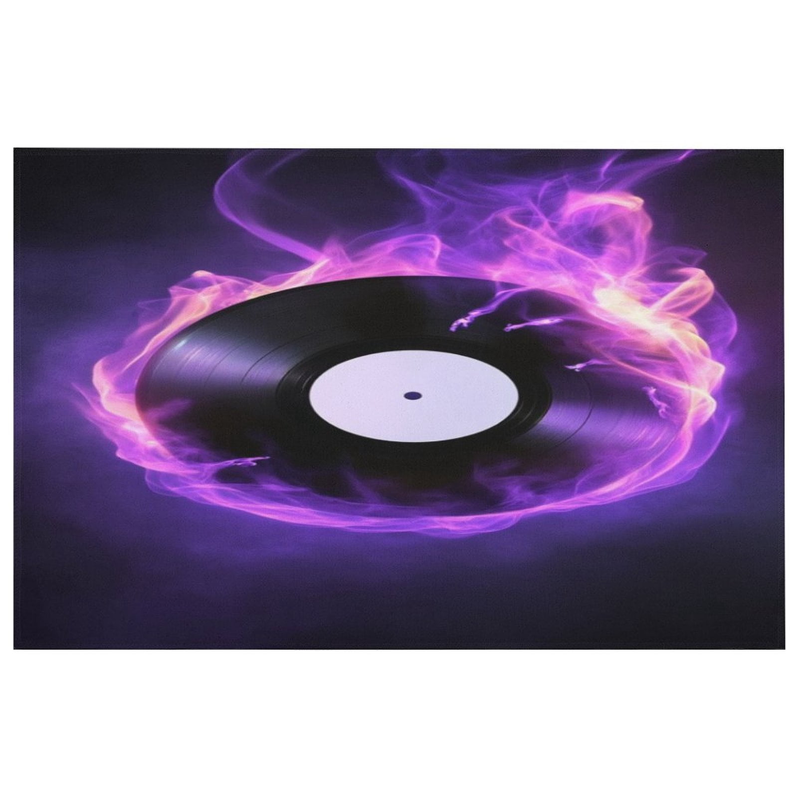 Flaming Record Black Purple Flame Adult Home Decor Bedroom Living Room ...