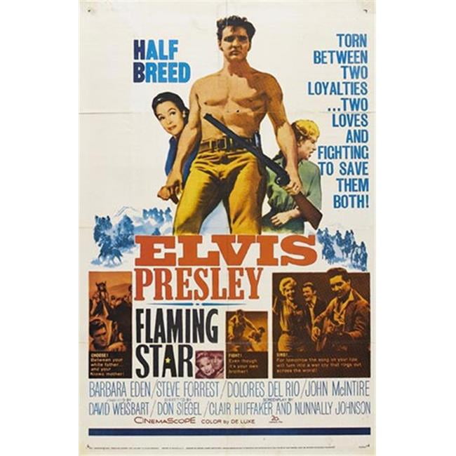 Flaming Star Movie Poster - 11 x 17 in. - Walmart.com