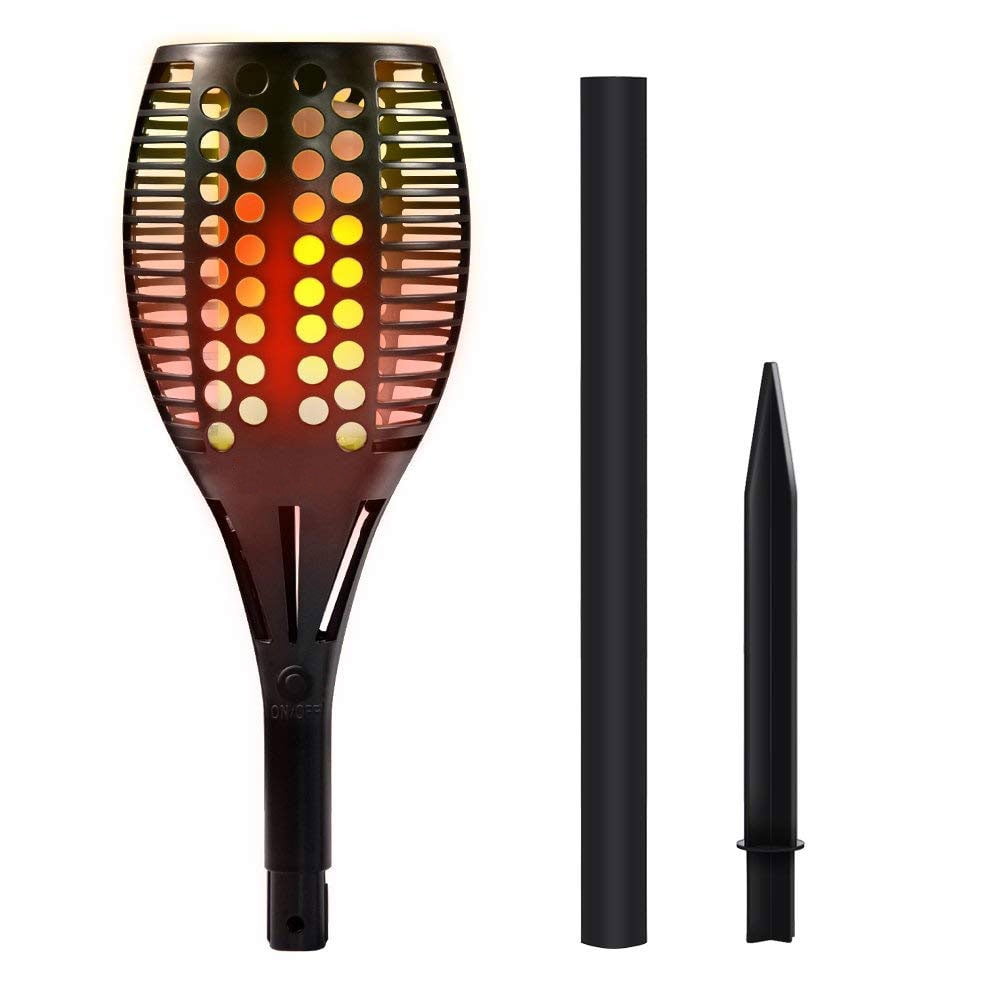 Flaming Torch Design for Outdoor Beauty 96 LED Solar Pathway Lights - Walmart.com