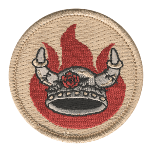 Flaming Viking Helmet Scout Patrol Patch (Sew-on) - ClassB - Walmart.com