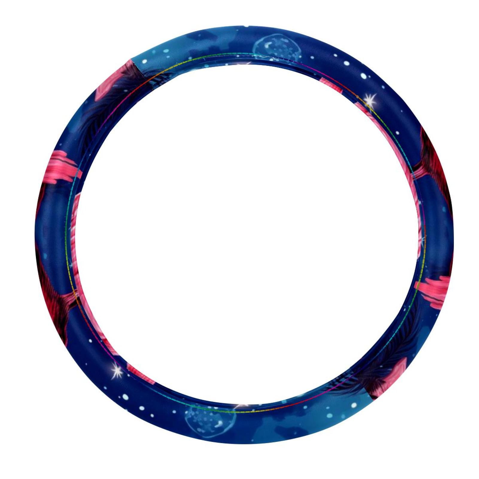 Flamingo 14.5 Inch Printing PVC Leather Steering Wheel Cover Car Wheel ...