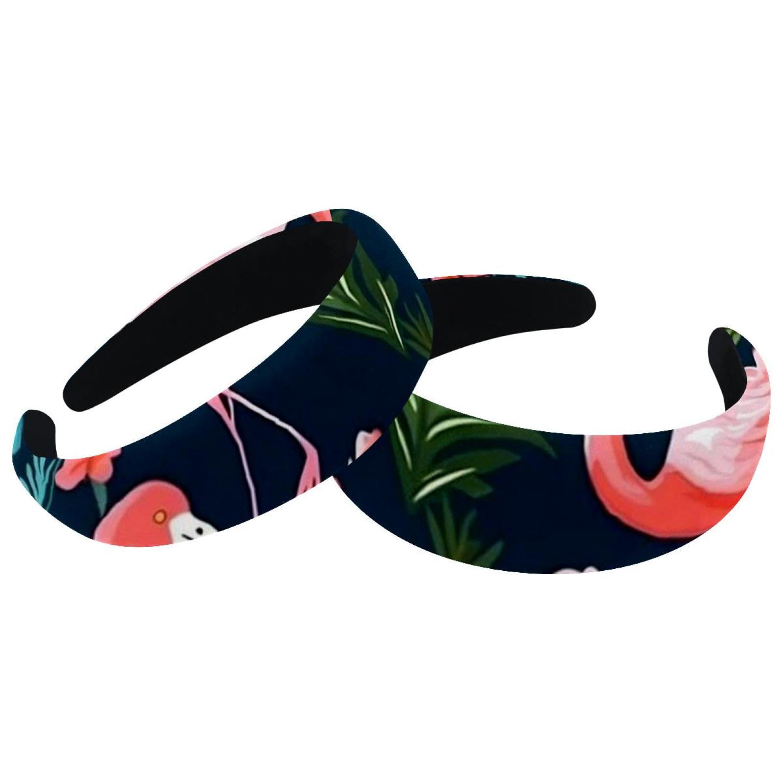 Flamingo 2 Pcs Soft Wide Headbands Printed Hair Bands Headband Head ...