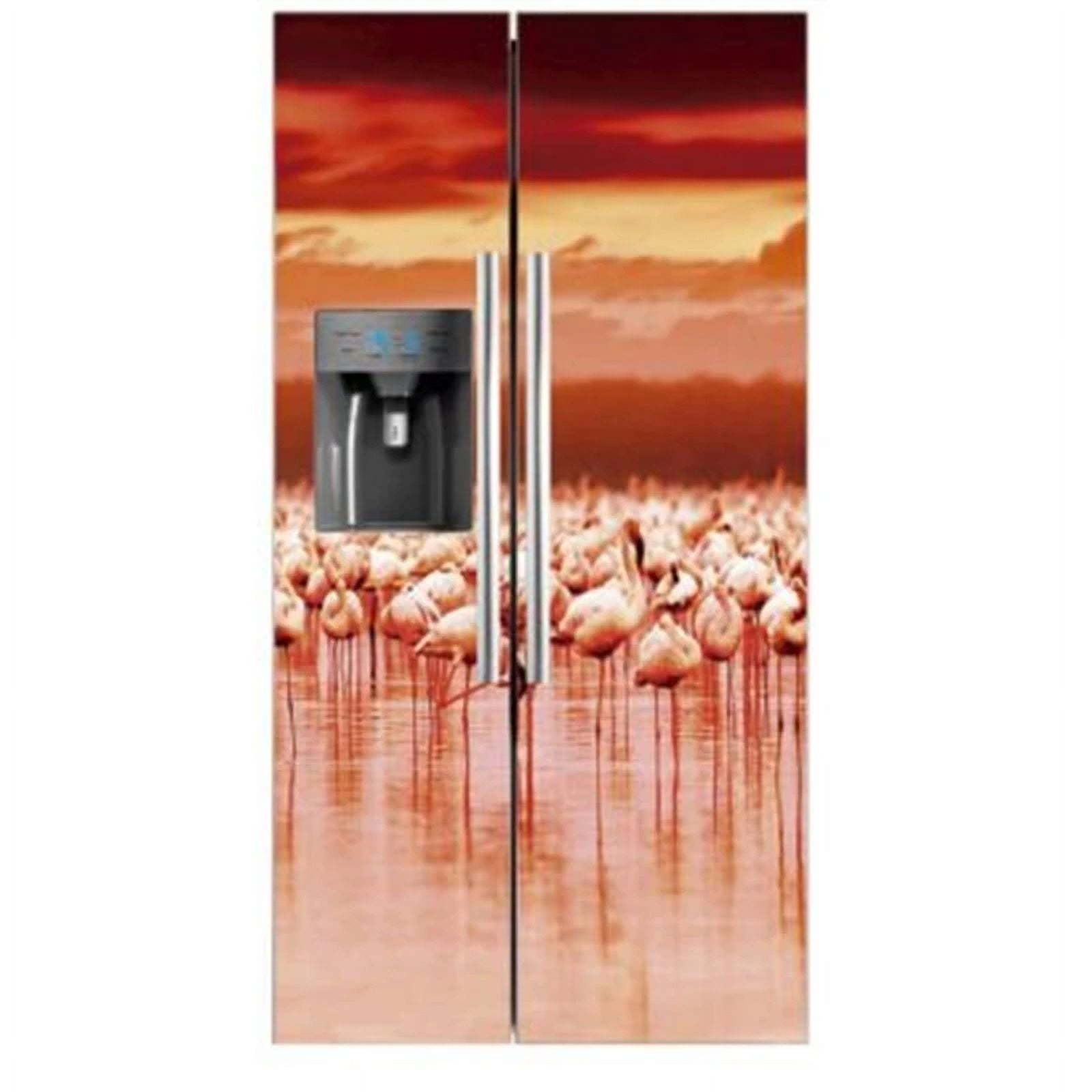 Flamingo Animal Fridge Mural Sticker Waterproof Self Adhesive Natural ...