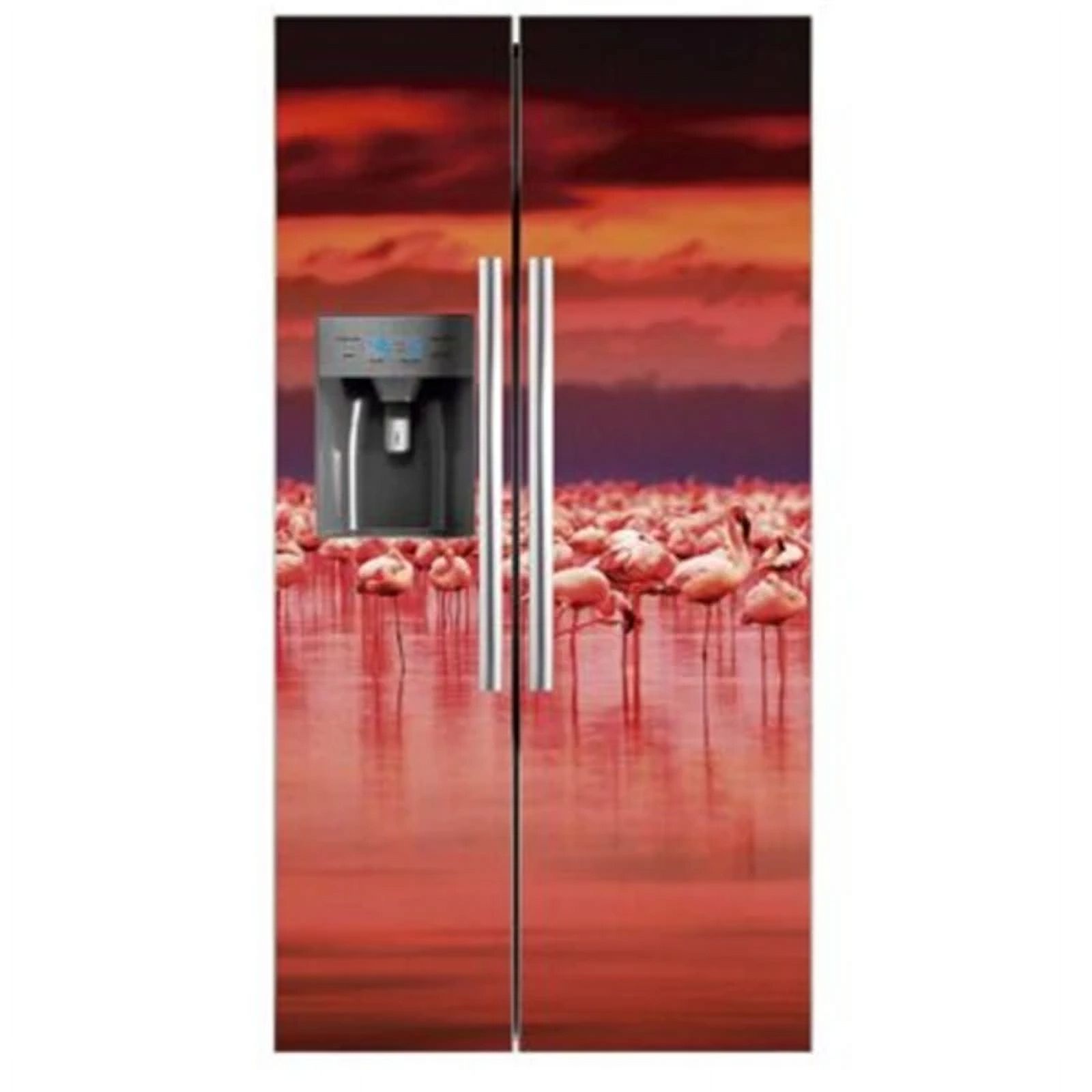 Flamingo Animal Fridge Mural Sticker Waterproof Self Adhesive Natural ...