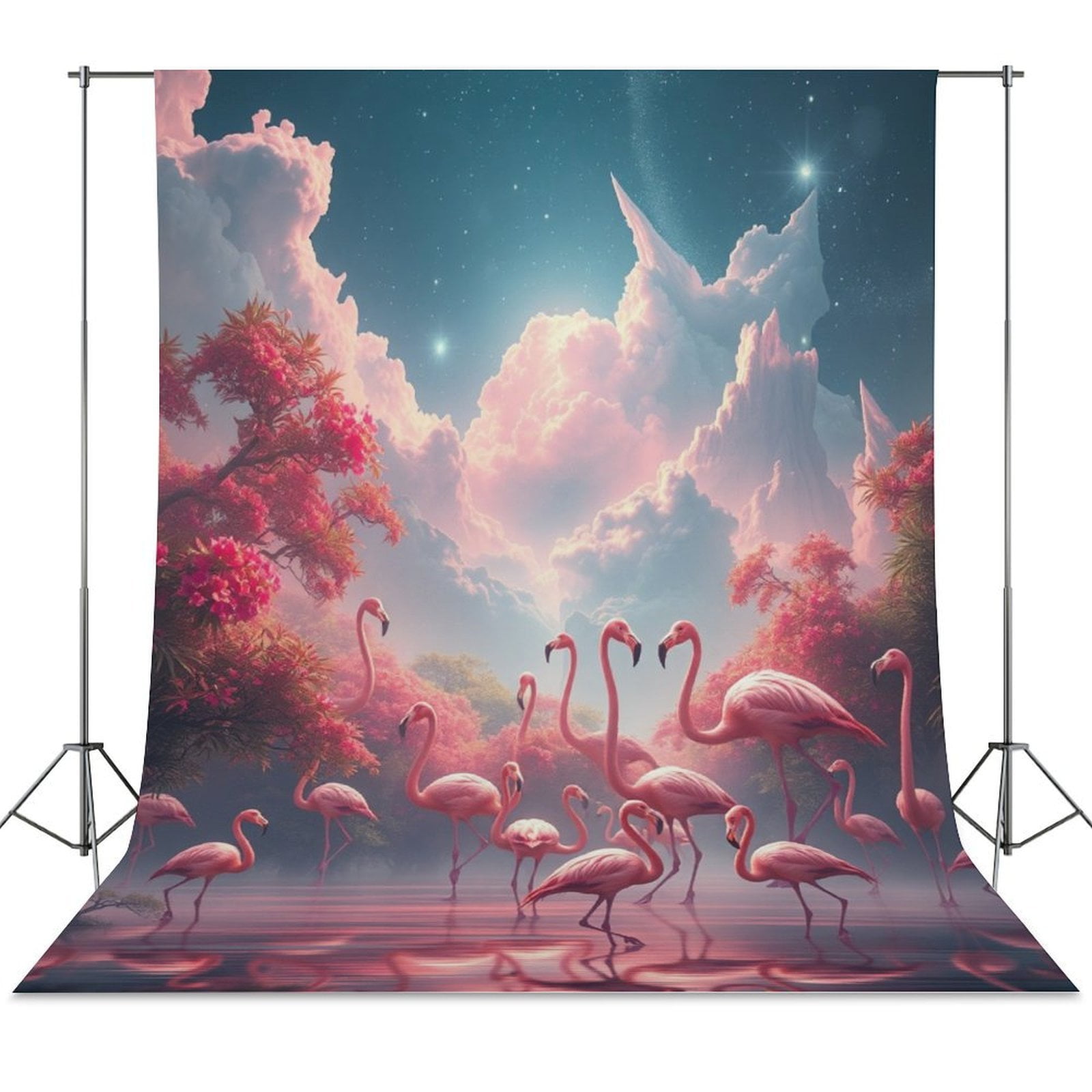 Flamingo Backdrop Baby Shower Newborn Portrait Girl Boy Birthday Party ...