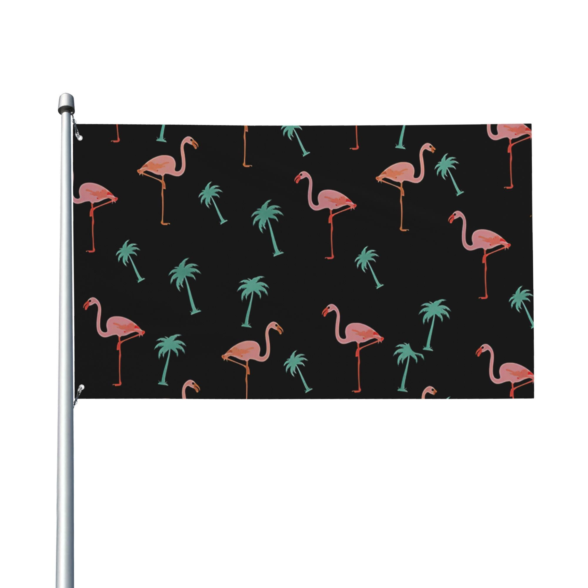 Flamingo Black Flags Garden Home Flag House Flags For Outdoor Custom ...