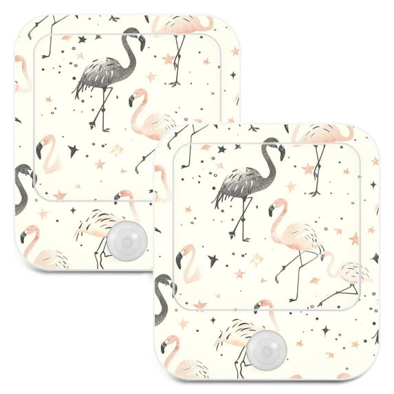 Flamingo Black and Pink Night Lights Plug into Wall LED with Auto Light ...