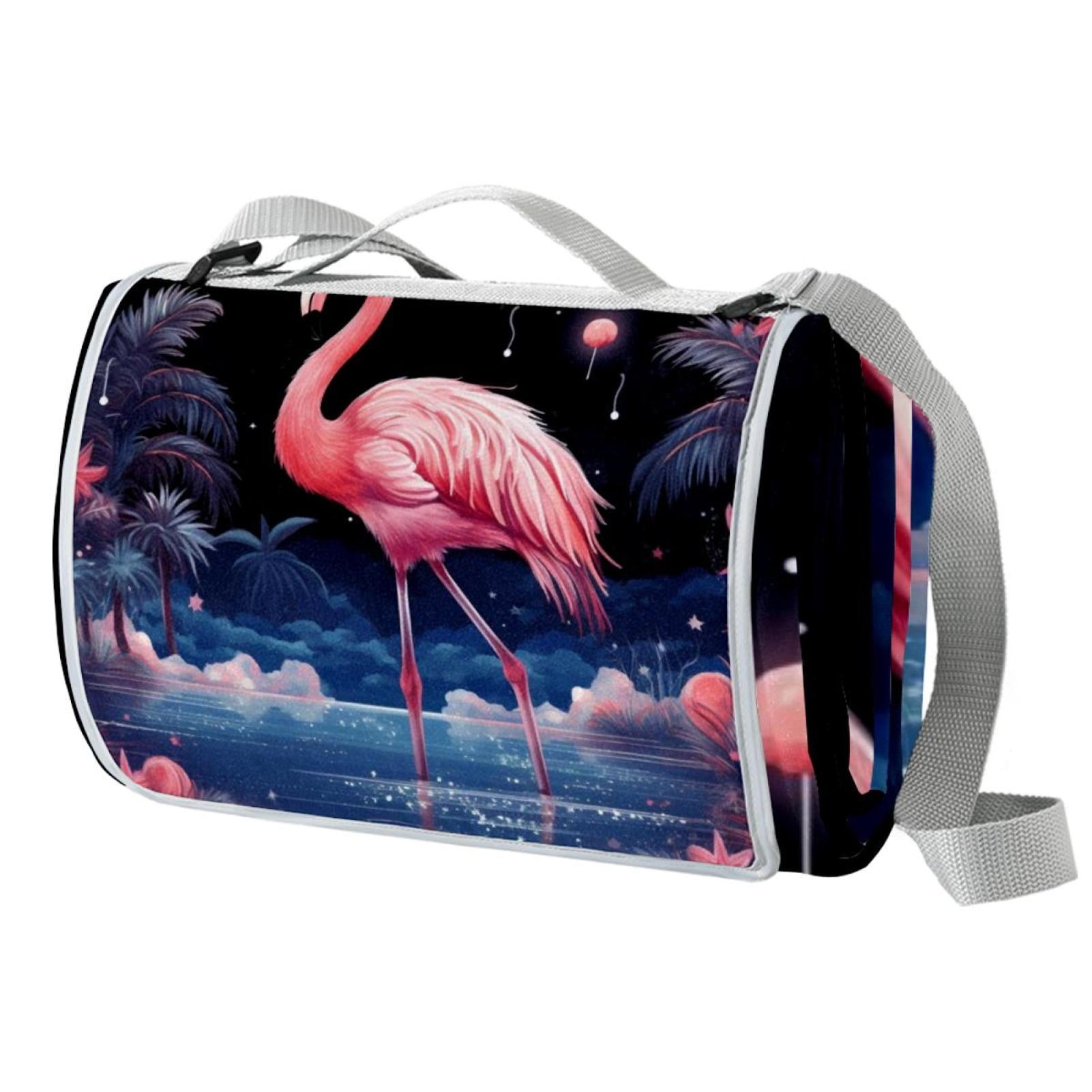 Flamingo Canvas Beach Blanket Picnic Mat - Waterproof Outdoor Mat for ...