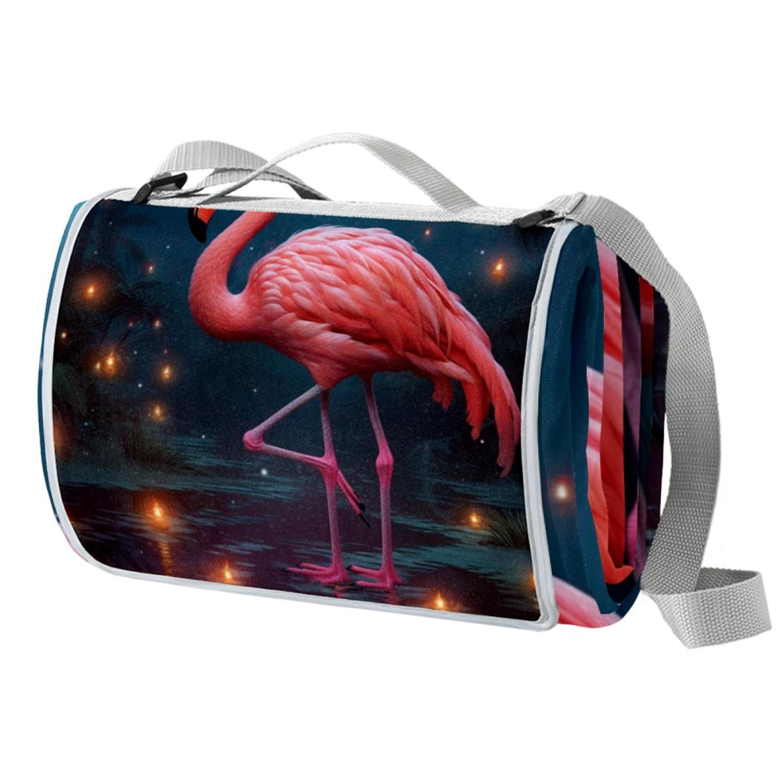 Flamingo Canvas Outdoor Picnic Blanket Mat Waterproof Foldable Large ...
