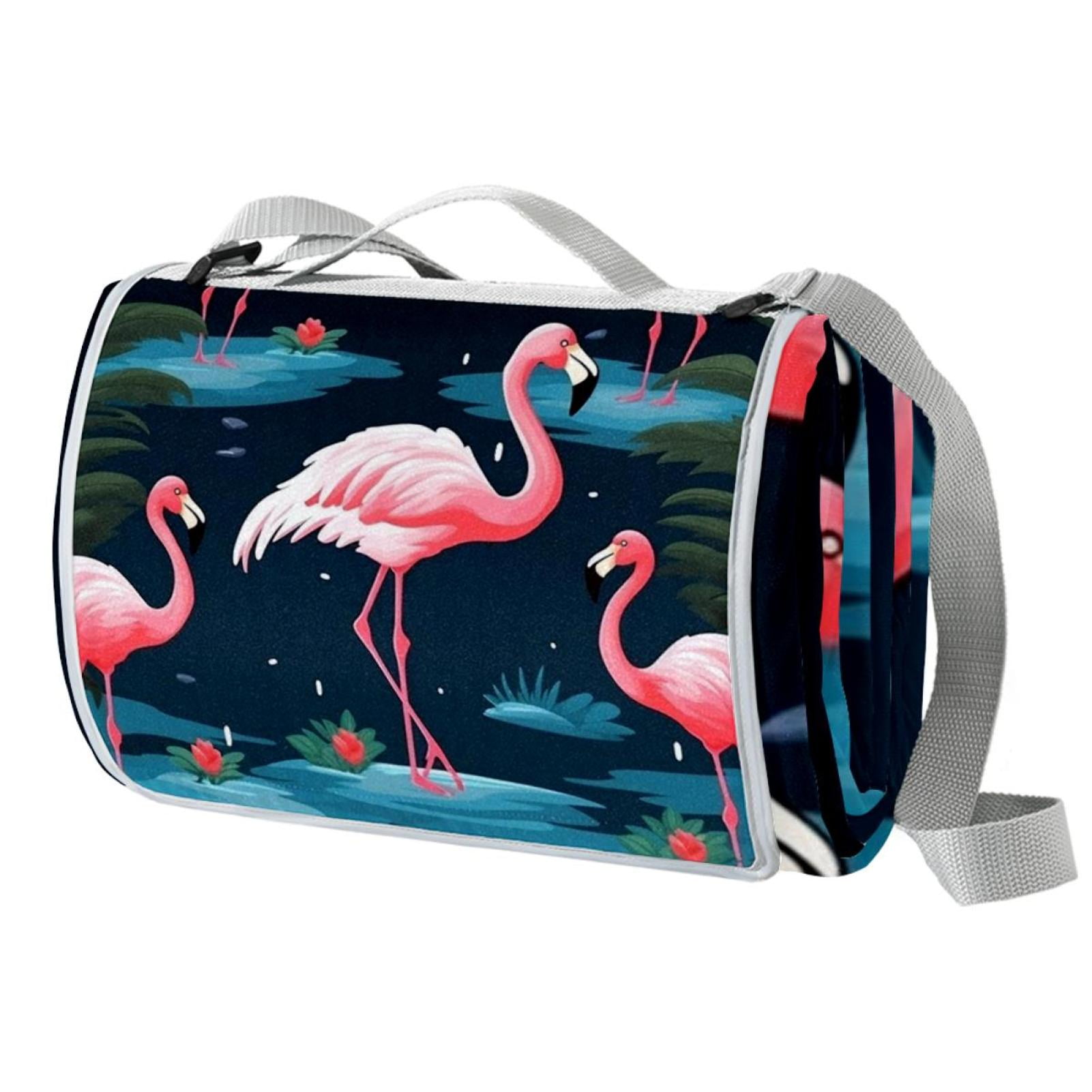 Flamingo Canvas Picnic Mat Waterproof Outdoor Camping Beach Blanket ...