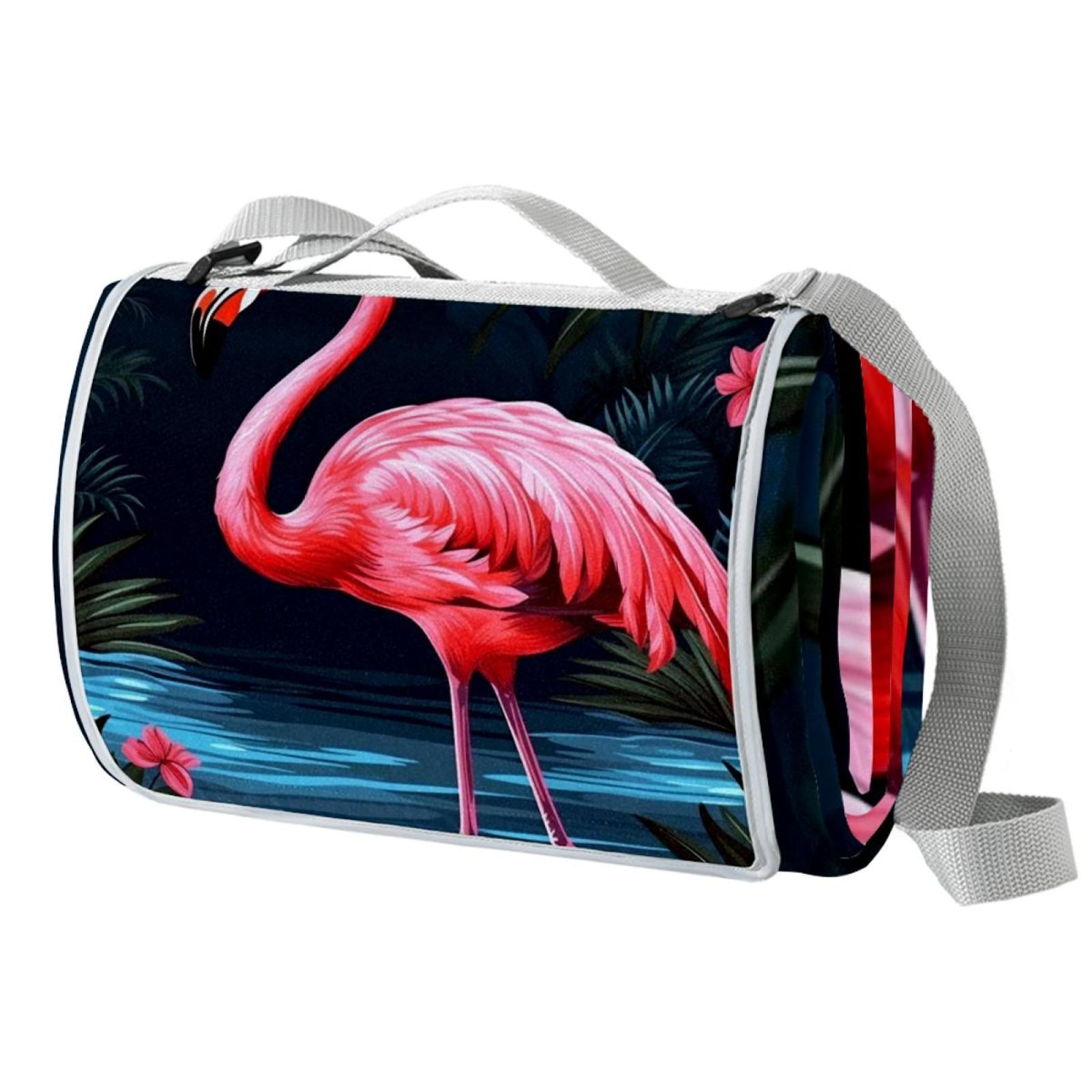 Flamingo Canvas Picnic Mat Waterproof Outdoor Camping Beach Blanket ...