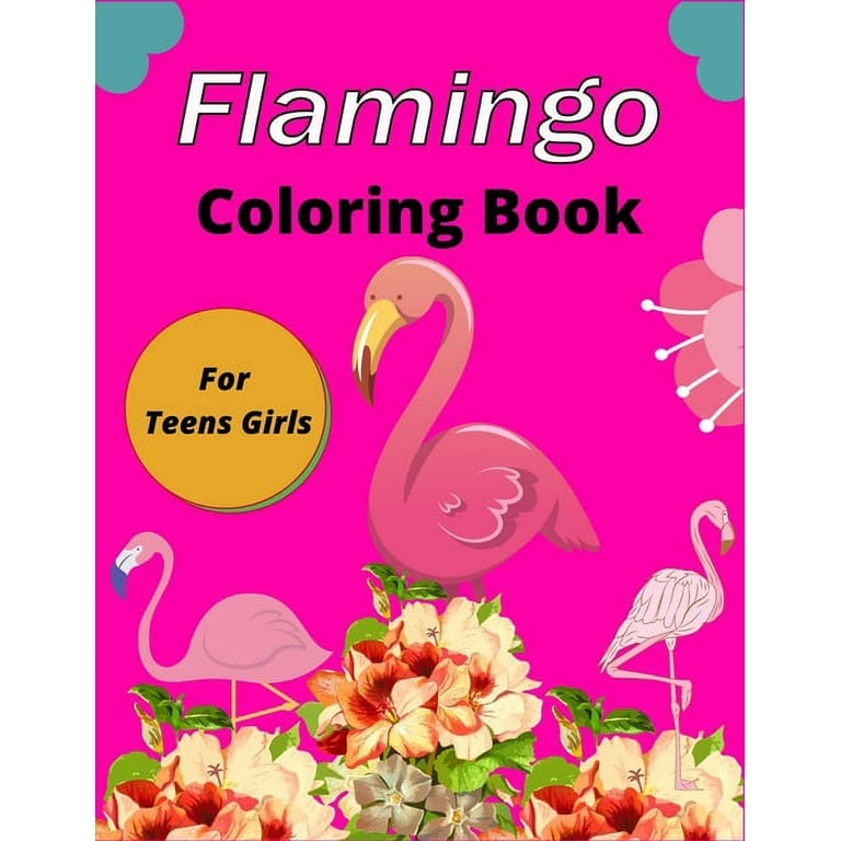 pink flamingo coloring book