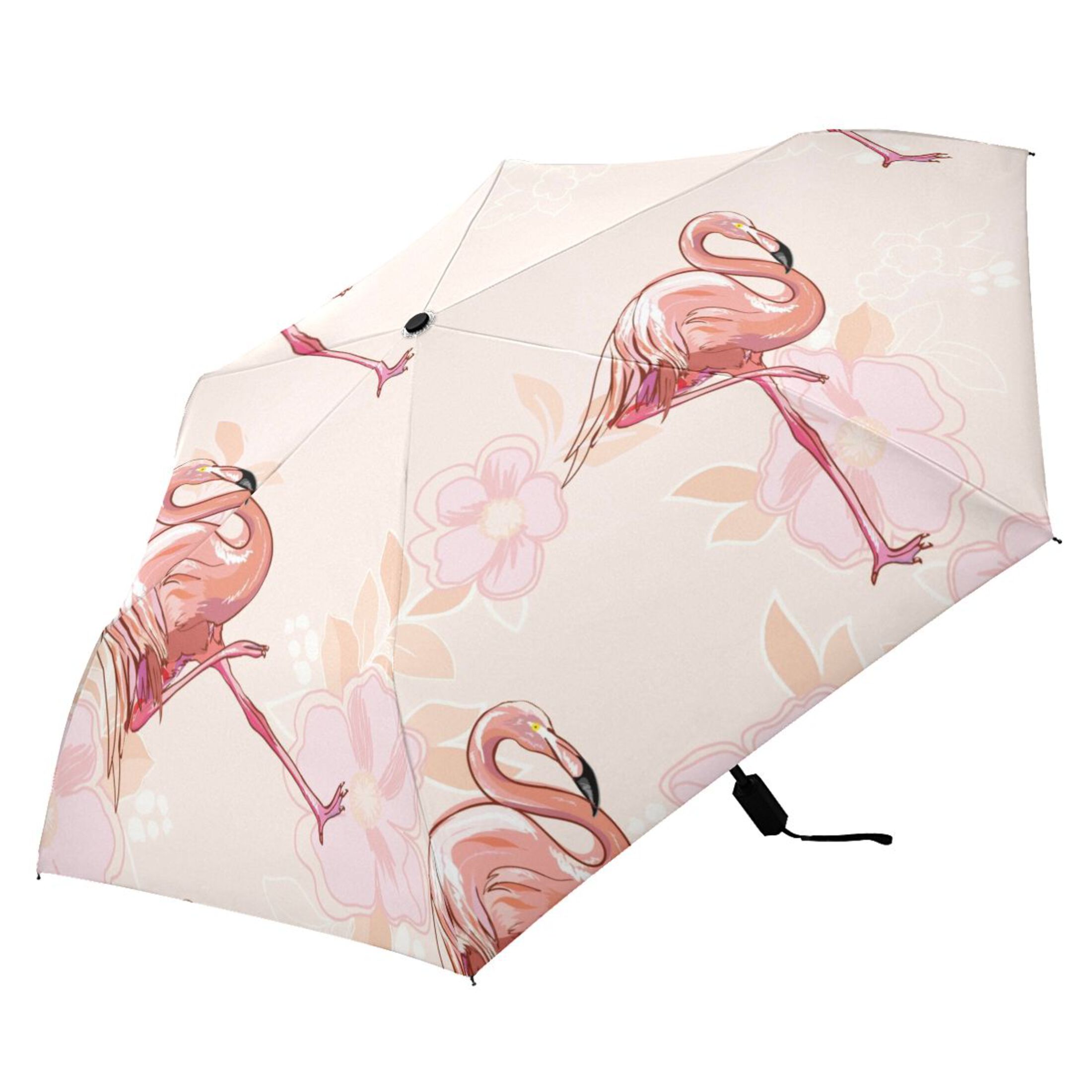 Flamingo Compact Folding Umbrella for Rain Windproof Travel Umbrella UPF 50+ Lightweight ...