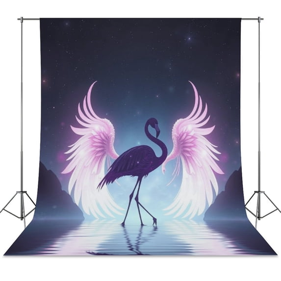 Flamingo Cosmic Wings Art Party Backdrop Birthday Decoration ...