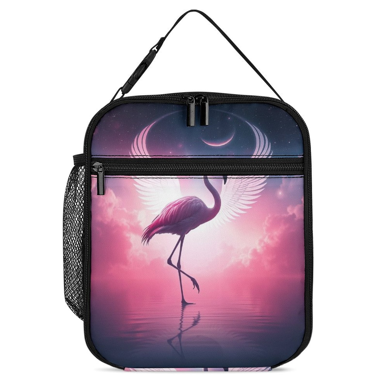 Flamingo Cosmic Wings Flight Lunch Bag Insulated Meal Bag Reusable ...