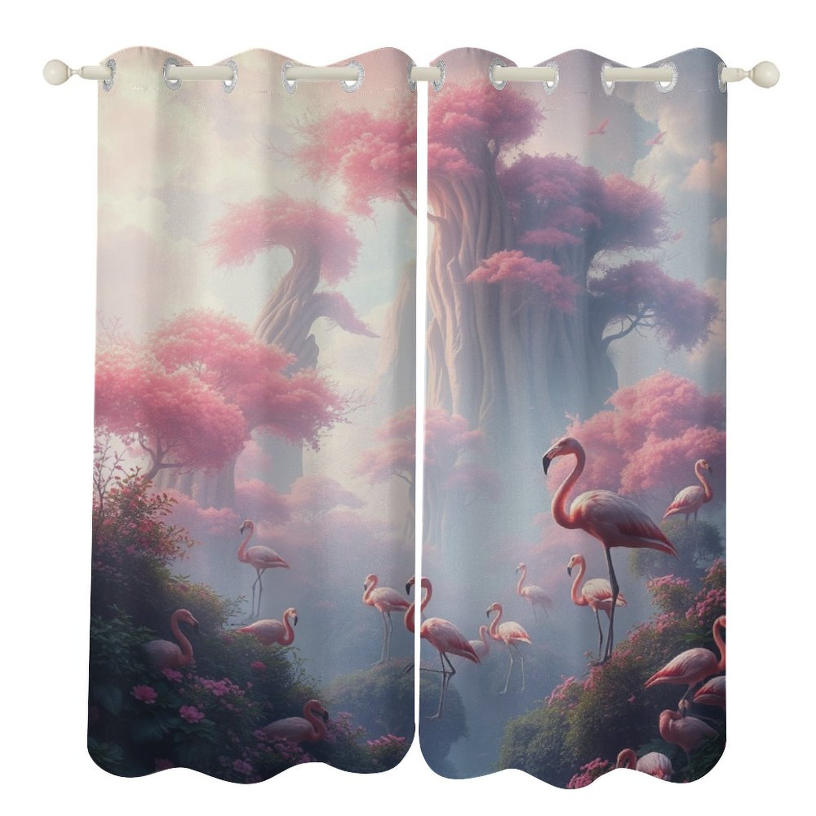 Flamingo Curtain for Living Room Bedroom Set Design High Quality ...