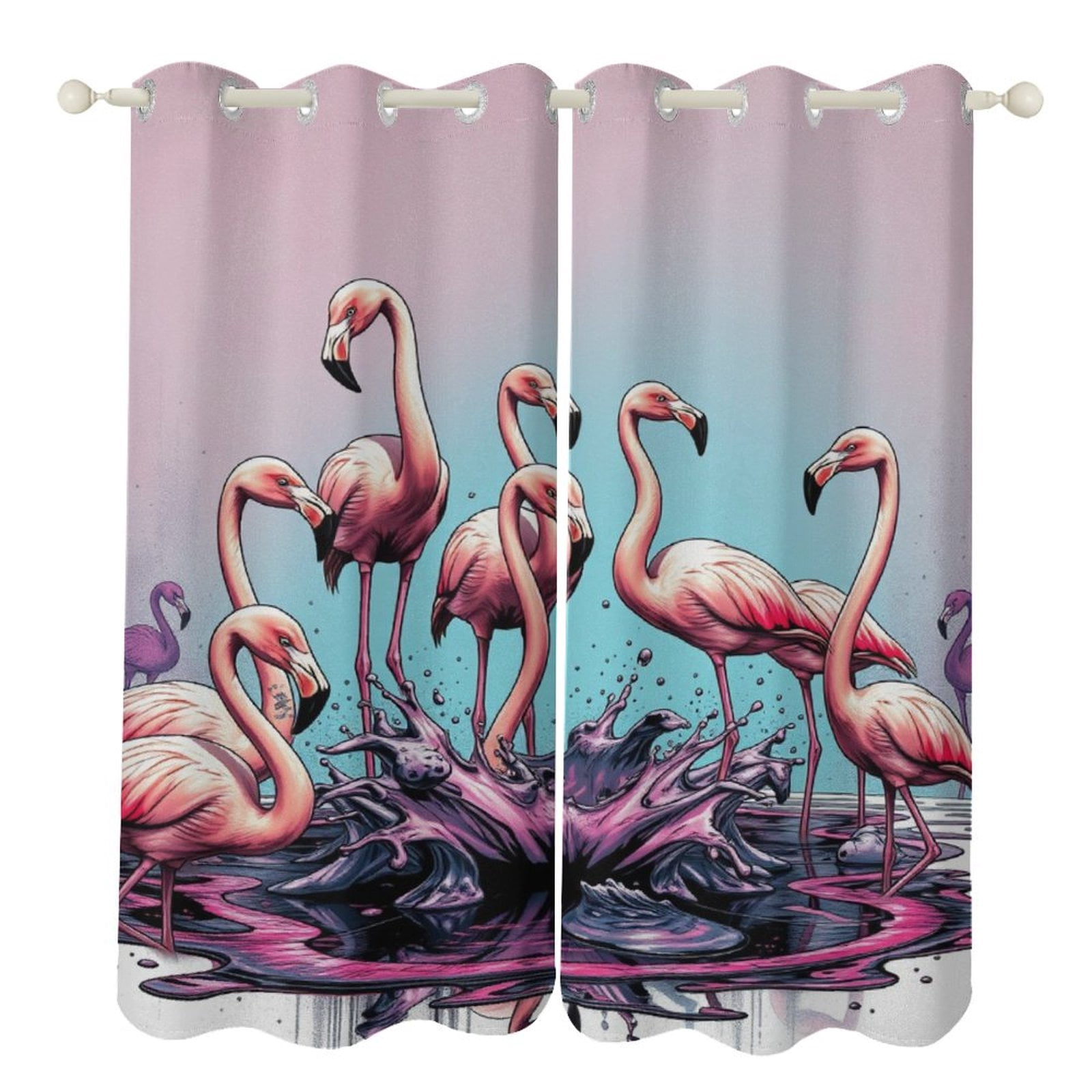Flamingo Curtain for Living Room Bedroom Set Design High Quality ...