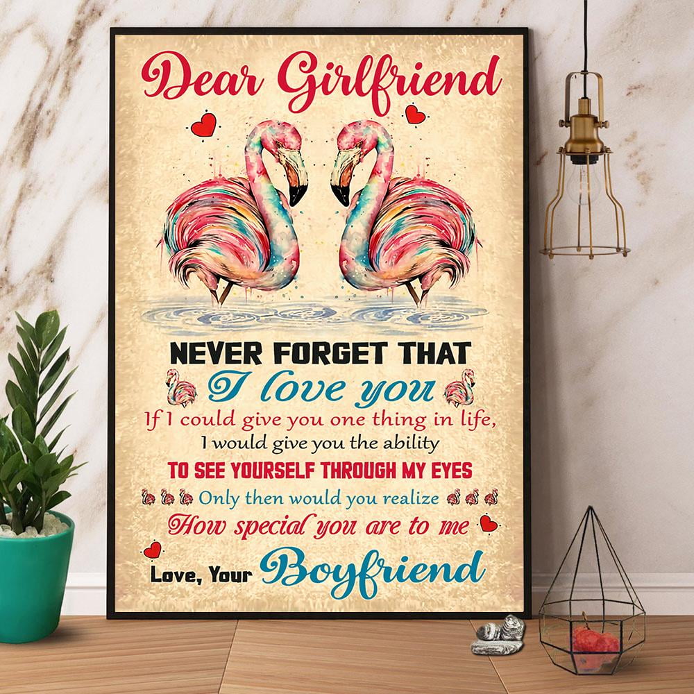 Flamingo Dear Girlfriend Never Forget That I Love You Paper Poster No ...