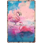 Funny Swimming Pool Signs Flamingo Pool Rule Metal Sign Decor Tin ...