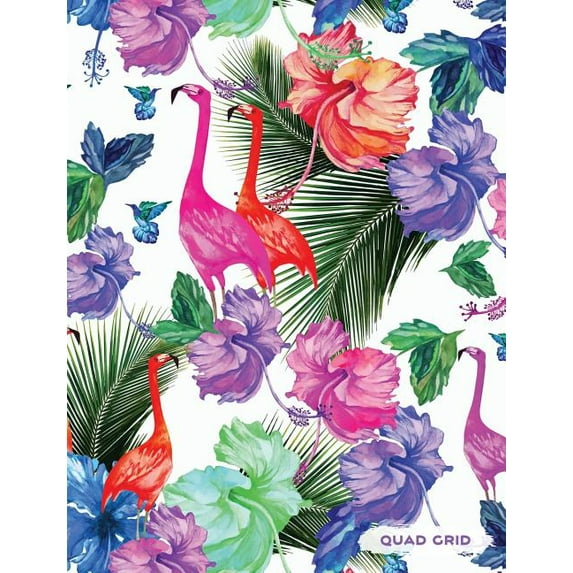 Flamingo Designs: Quad Grid : Flamingo Composition Notebook Graph Ruled ...