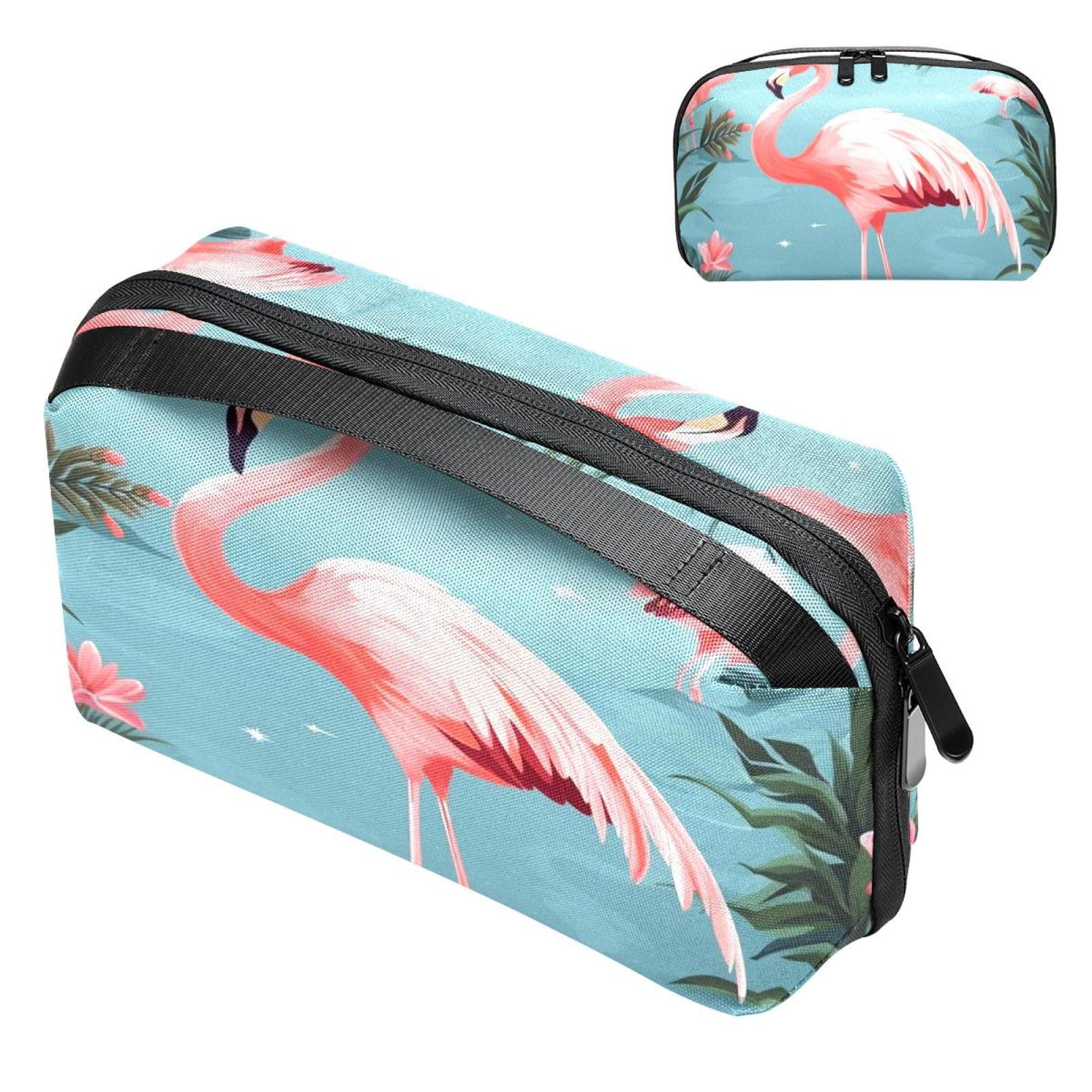 Flamingo Digital Bag Organizer Travel Case with Oxford Fabric Waterproof Material - 5.9x9.44x3 ...